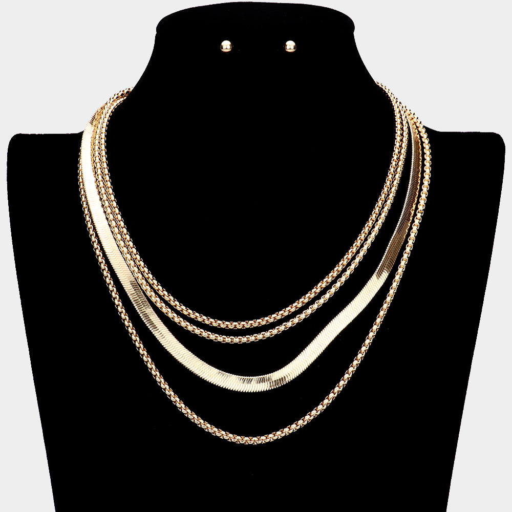 3PCS - Metal Chain Necklaces