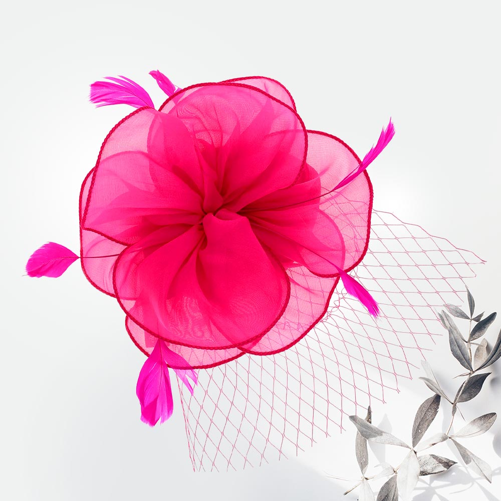 Flower Feather Fascinator / Headband