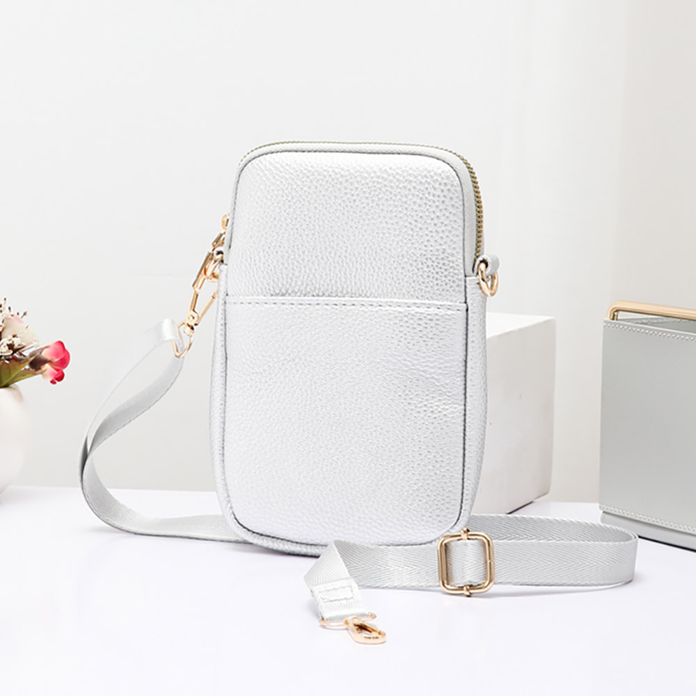 Faux Leather Rectangle Crossbody Bag