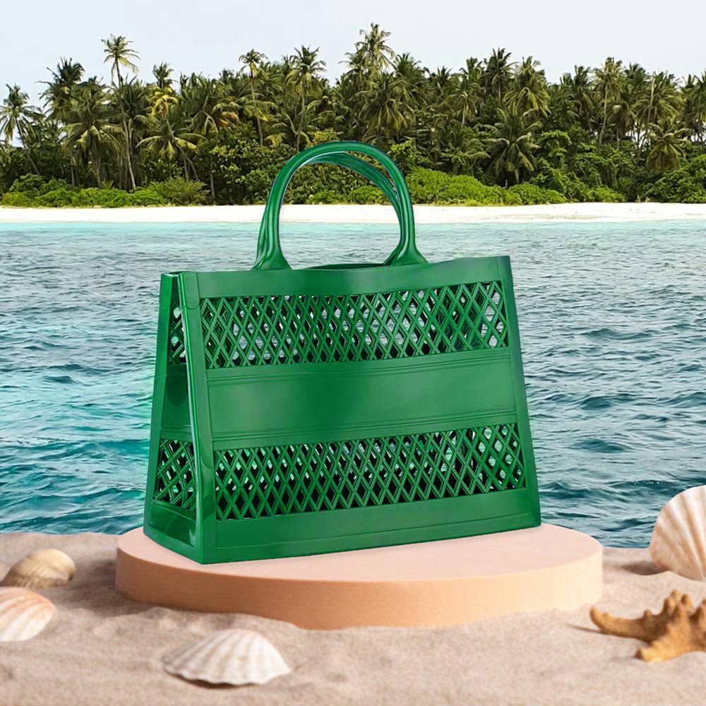 Solid Jelly Rubber Tote Bag