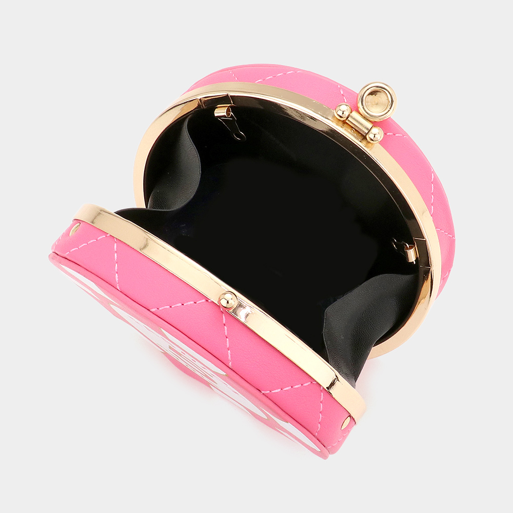 Fashion 5 Paris Message Round Micro Mini Crossbody Bag