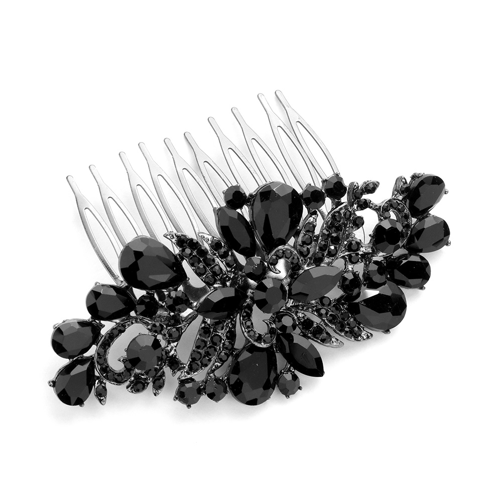 Multi Stone Embellished Hair Comb