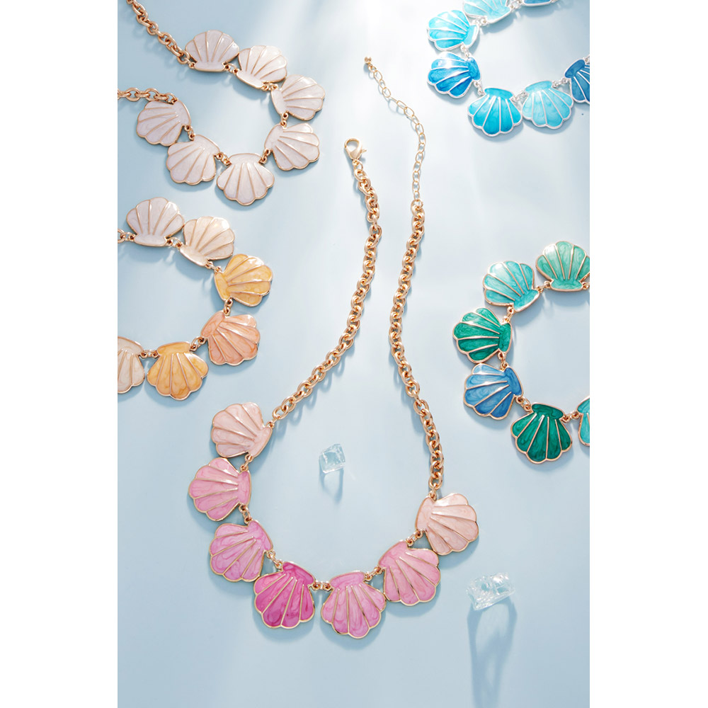 Enamel Shell Link Necklace