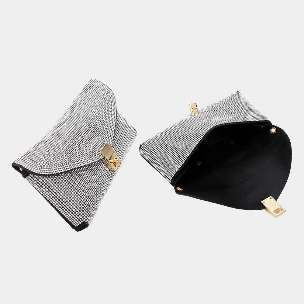 Bling Studded Envelope Belt Bag / Crossbody Bag